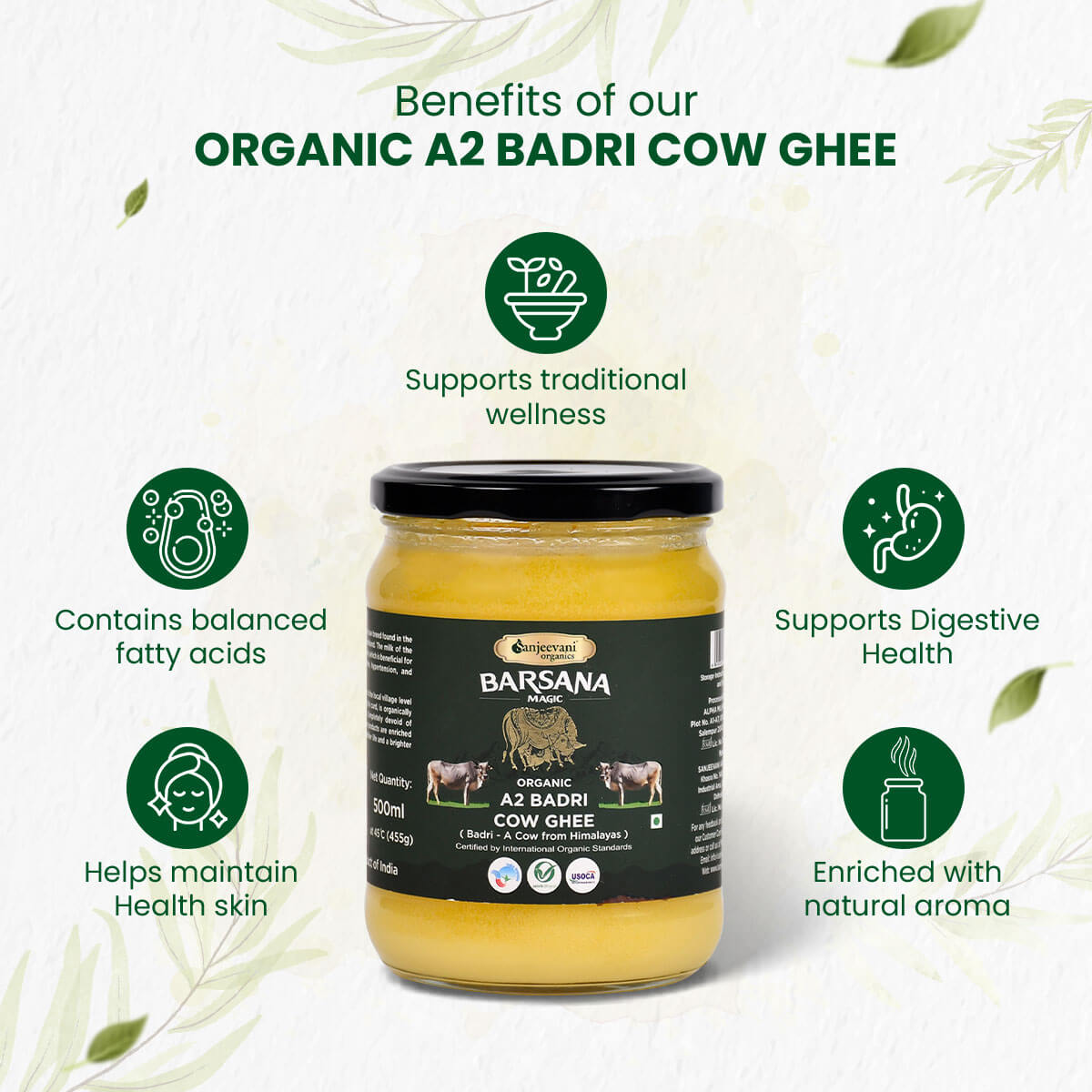 Buy A2 Badri Cow Ghee Online | Pure & Organic Ghee | Barsana Magic